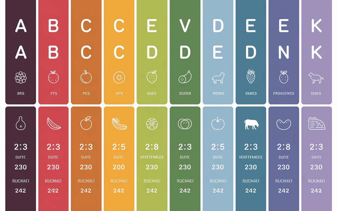 Tableau des vitamines et leurs fonctions essentielles pour l