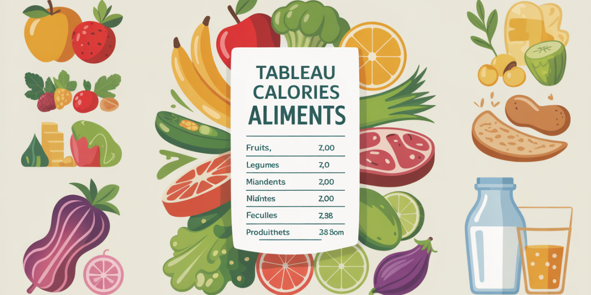 Tableau des calories des aliments à imprimer : pratique et f